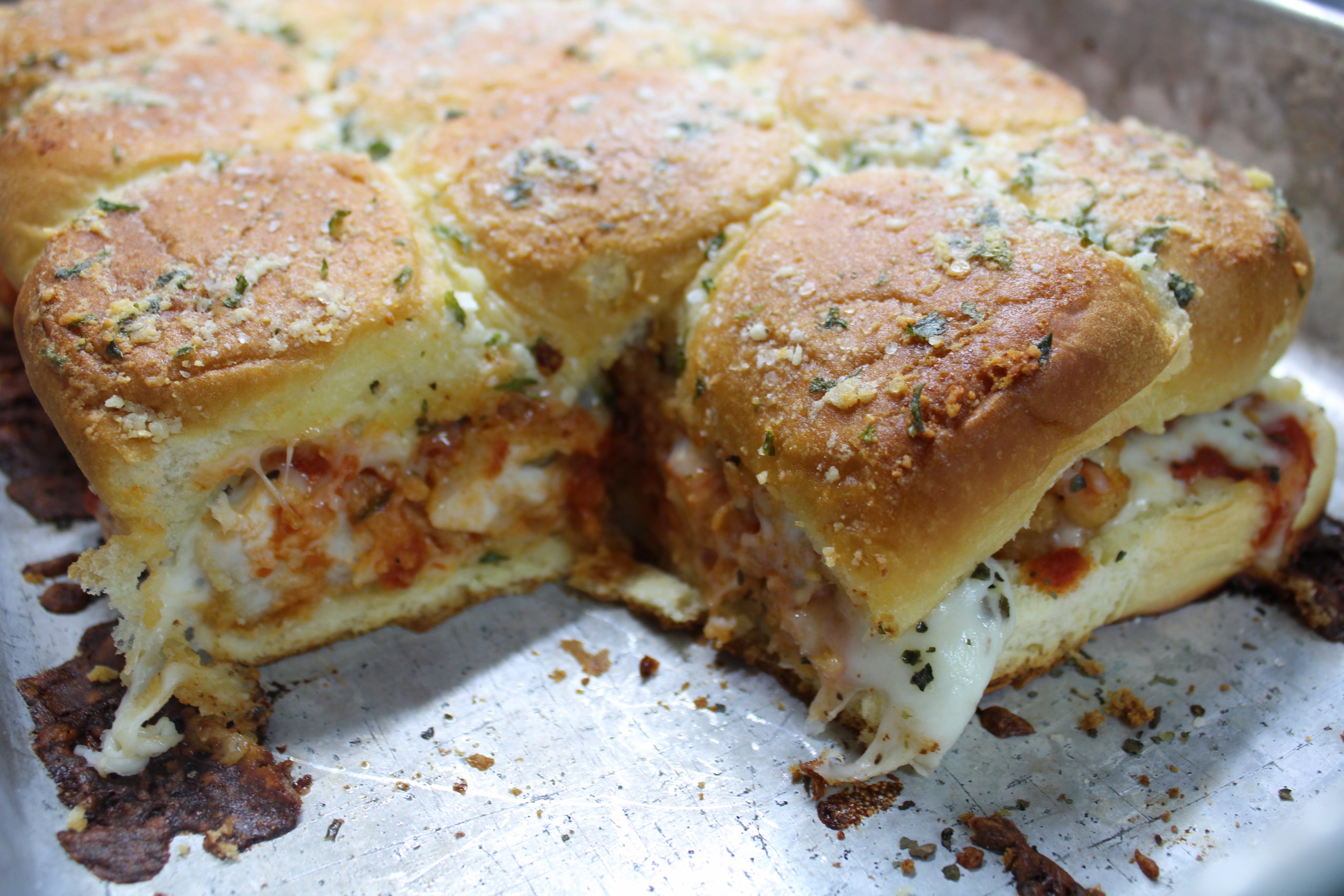 Chicken Parmesan Sliders | A Full Plate